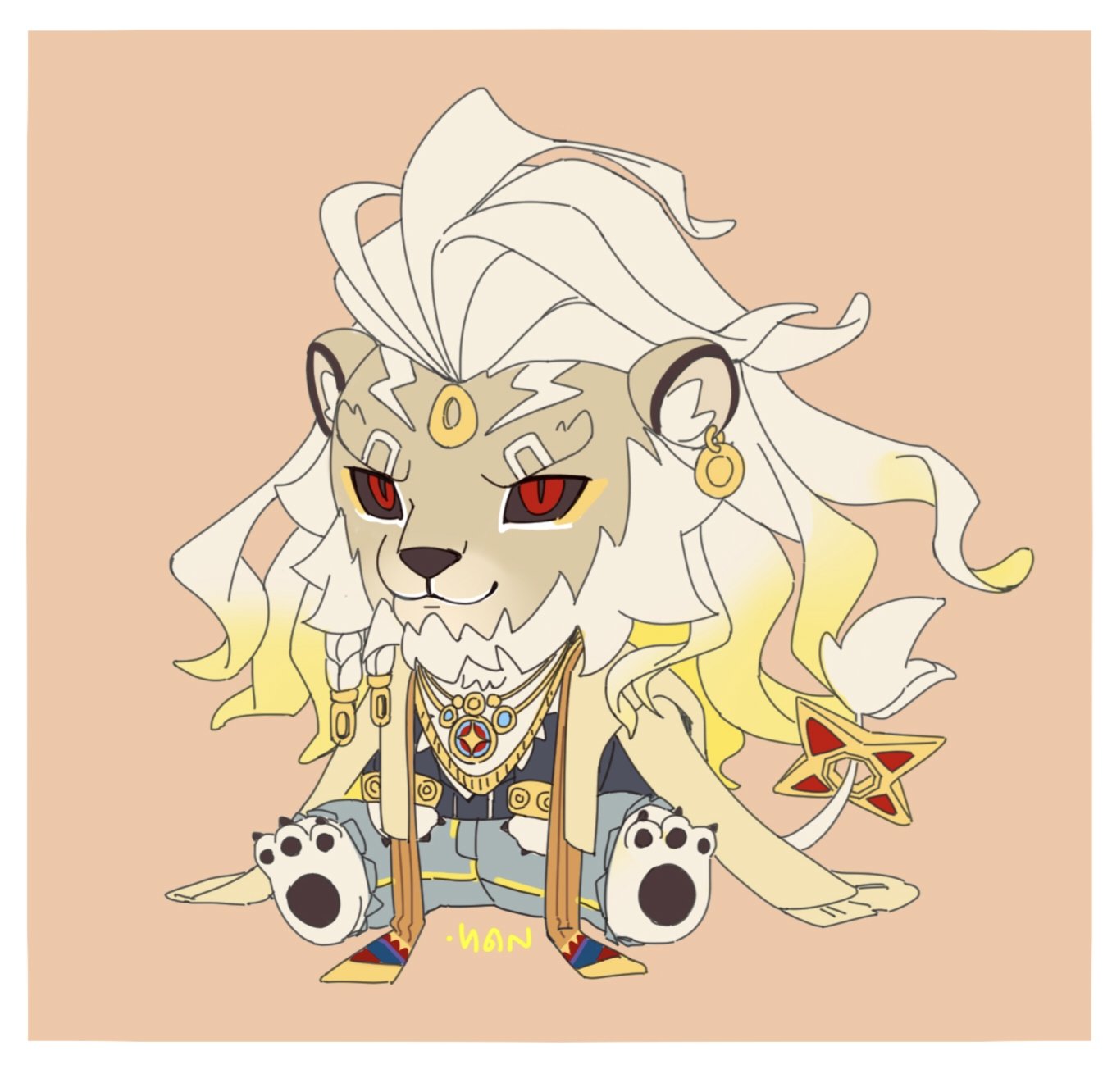 The Big ImageBoard (TBIB) - 1boy animal ears artist name barefoot black sclera claws closed ...