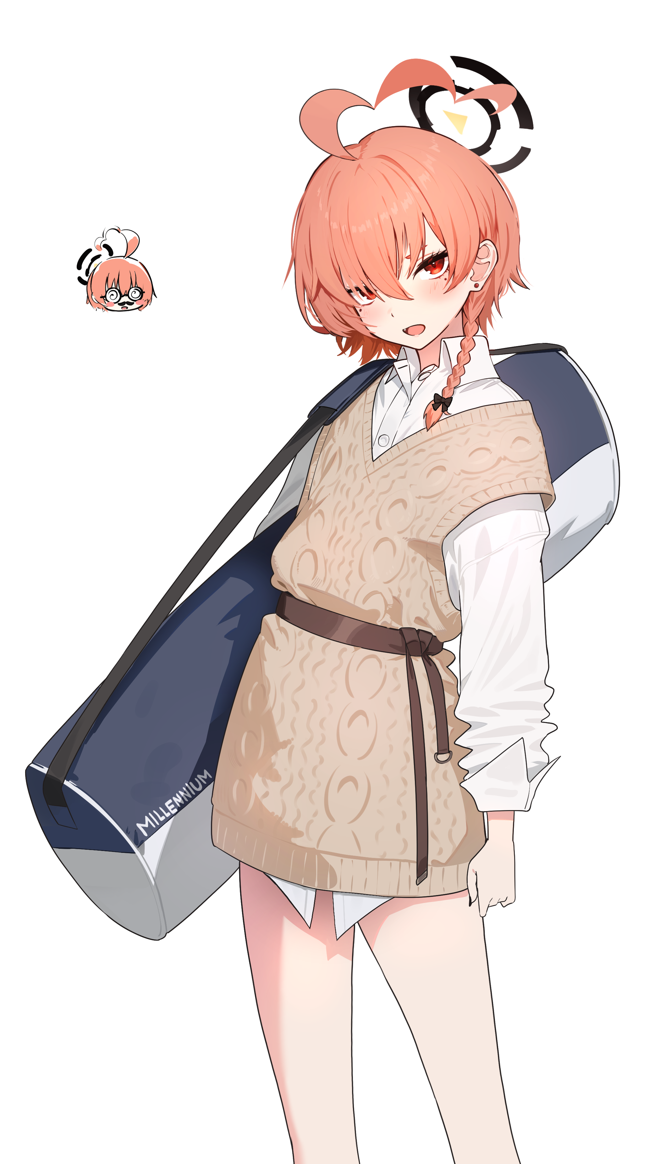 The Big ImageBoard (TBIB) - absurdres ahoge alternate costume bag blue archive blue bag blush ...