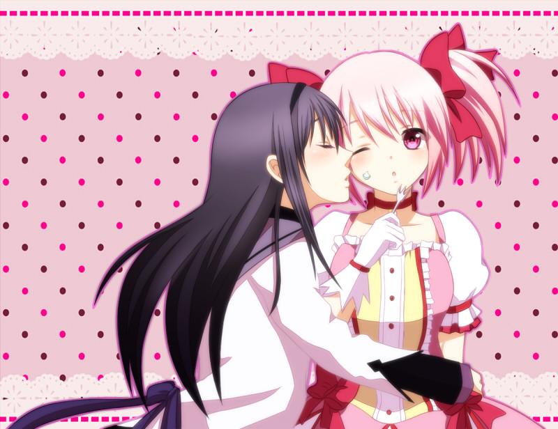 The Big Imageboard Tbib Akemi Homura Black Hair Blush Closed Eyes