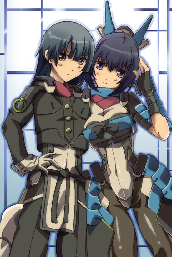 The Big Imageboard Tbib 2girls Androgynous Armor Black Hair Black