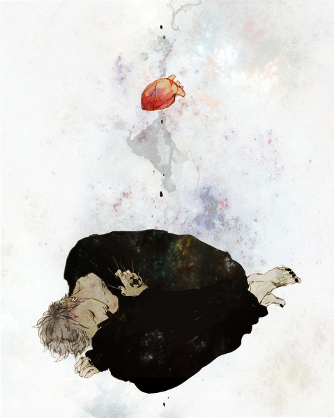 The Big ImageBoard (TBIB) - 1boy barefoot earrings heart heart (organ ...