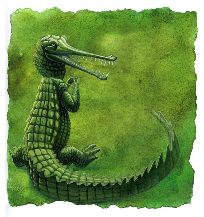The Big ImageBoard (TBIB) - crocodilian feral gharial green theme ...