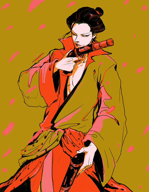 The Big ImageBoard (TBIB) - 1boy antique firearm black hair dual ...