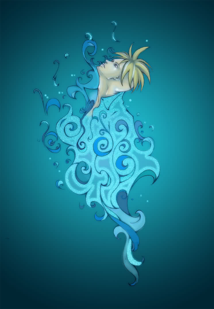 The Big ImageBoard (TBIB) - 1boy blonde hair blue background blue eyes blue fire fire male male ...