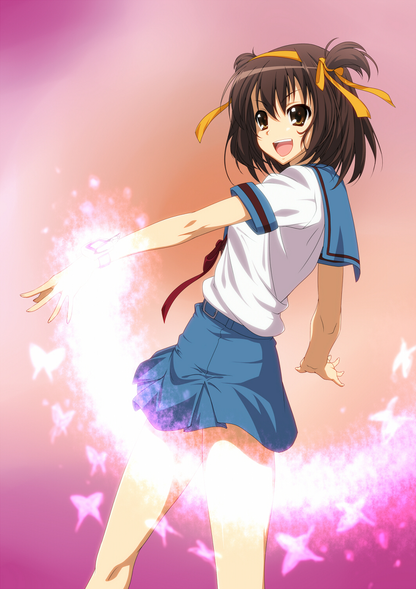The Big ImageBoard (TBIB) - 1girl blue sailor collar brown eyes brown ...