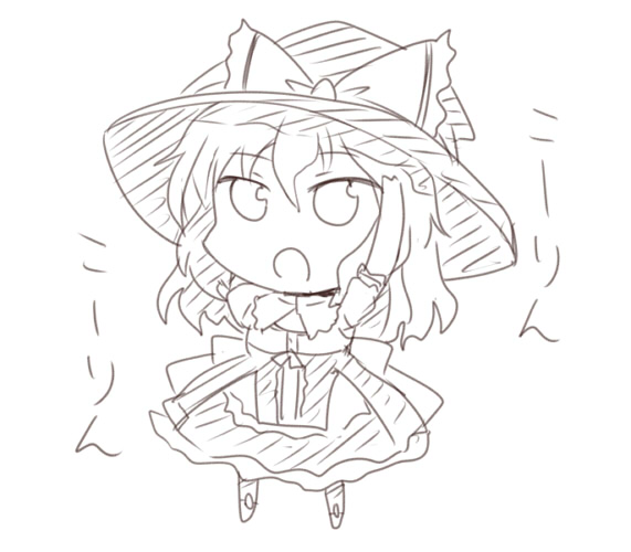 The Big ImageBoard (TBIB) - arm up chibi hat kirisame marisa lockheart ...