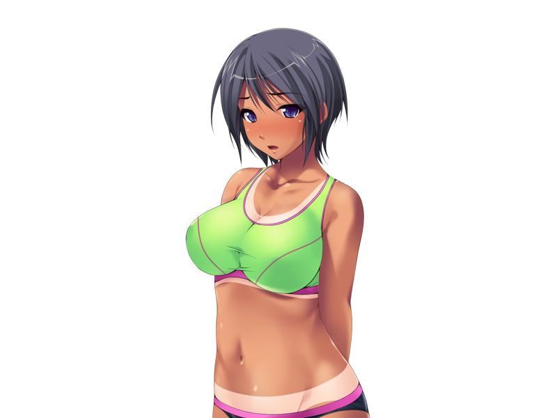 The Big Imageboard Tbib 1girl Black Hair Blue Eyes Blush Breasts