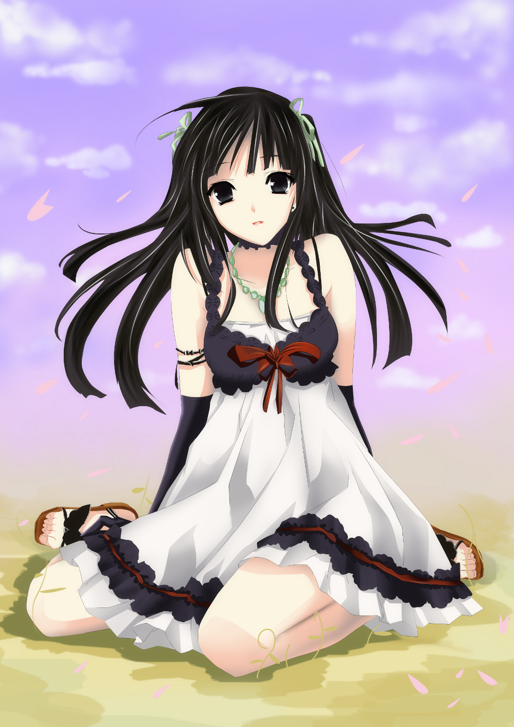 The Big ImageBoard (TBIB) - 1girl akiyama mio alternate costume artist request black eyes black ...