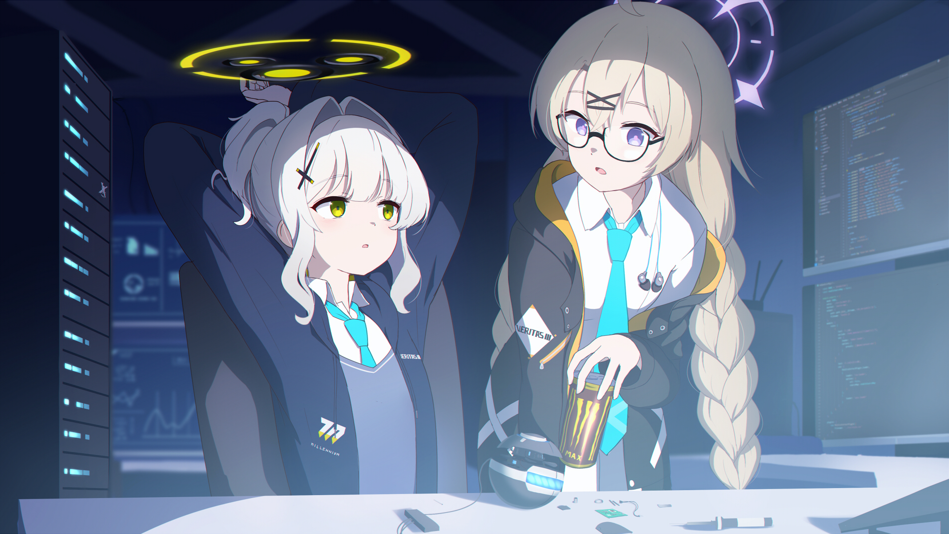 The Big ImageBoard (TBIB) - 2girls aged down arms behind head arms up ...