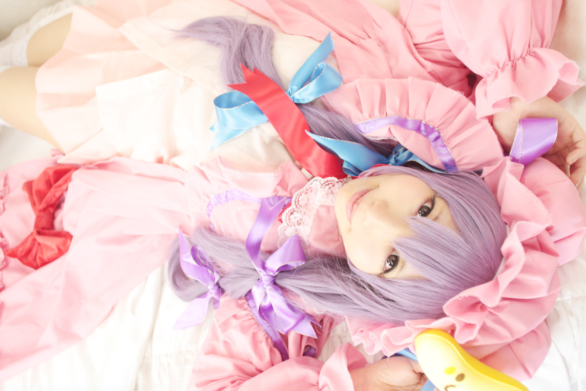 The Big Imageboard Tbib 1girl Asian Bed Cosplay Crescent Dress