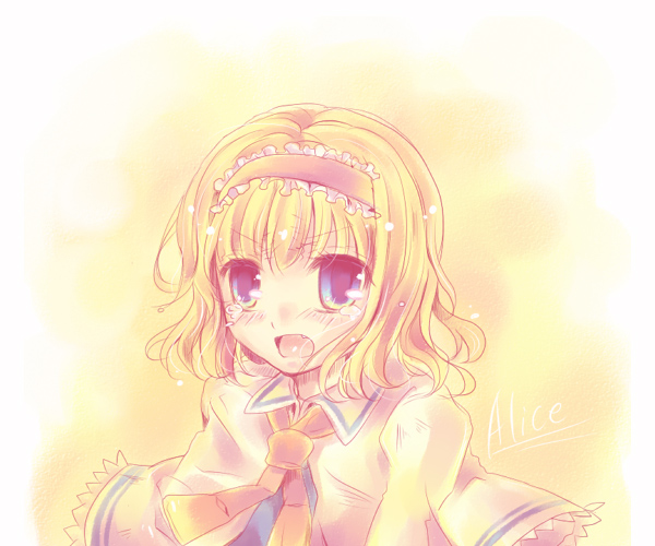 The Big ImageBoard (TBIB) - alice margatroid blonde hair blue eyes hairband kirero solo tears ...