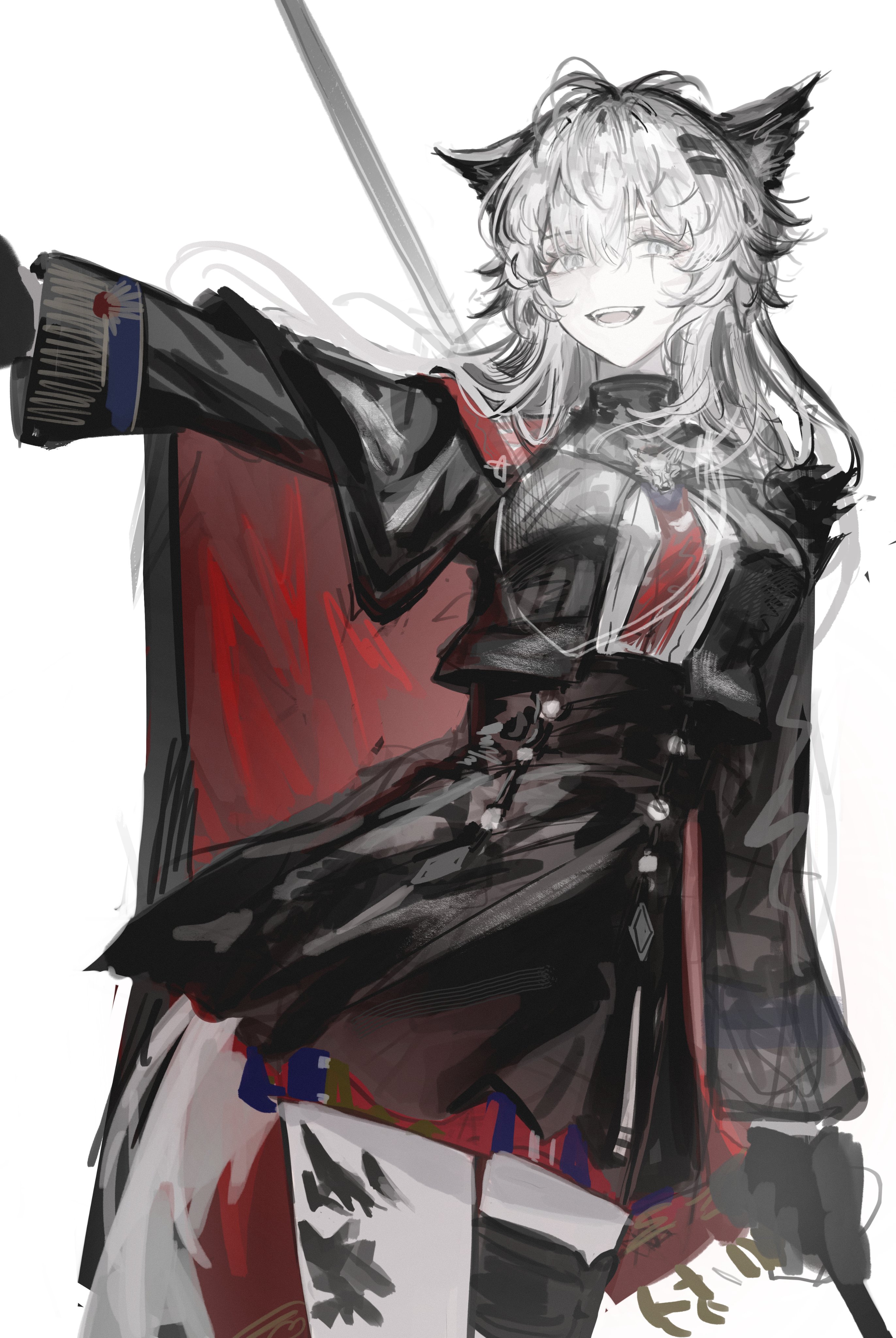 The Big ImageBoard (TBIB) - 1girl absurdres animal ears arknights black gloves black jacket ...