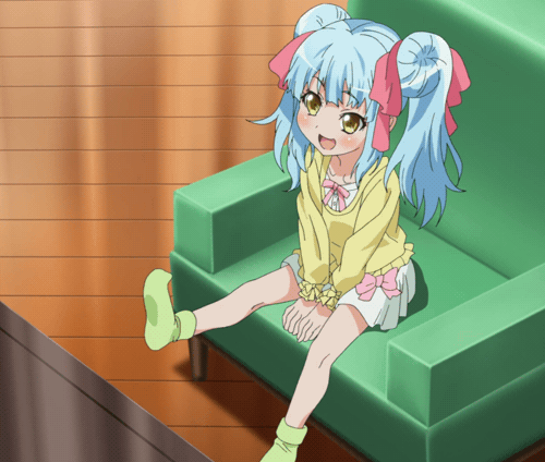 The Big Imageboard Tbib Animated Animated Blue Hair Blush Bow