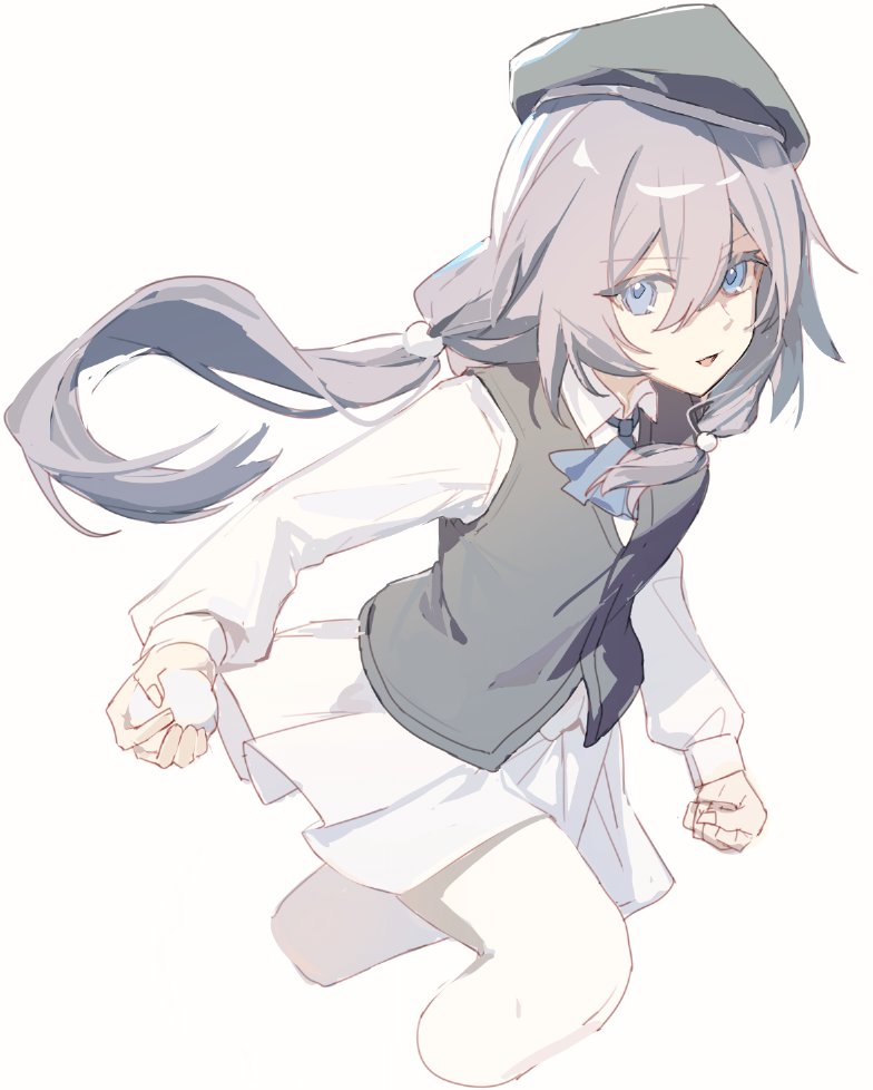 The Big ImageBoard (TBIB) - 1girl alternate costume black headwear black shirt blue eyes blue ...