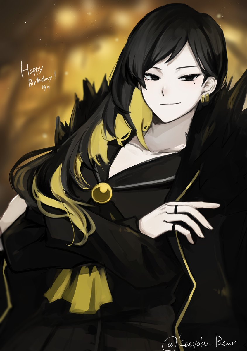 The Big ImageBoard (TBIB) - 1girl ascot binah (project moon) black ascot black coat black dress ...