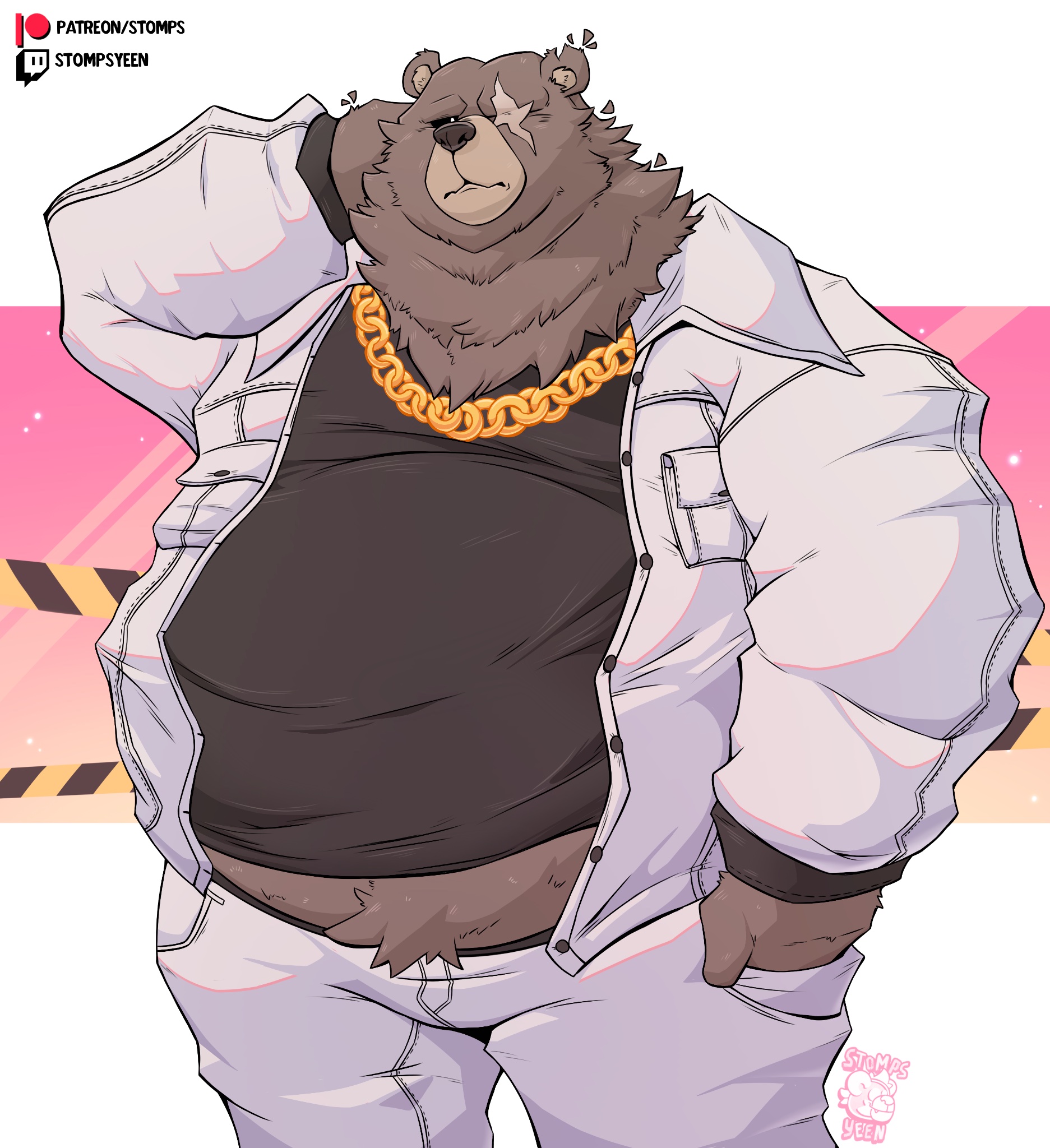 The Big ImageBoard (TBIB) - anthro bear belly ben bigger black clothing black shirt black ...