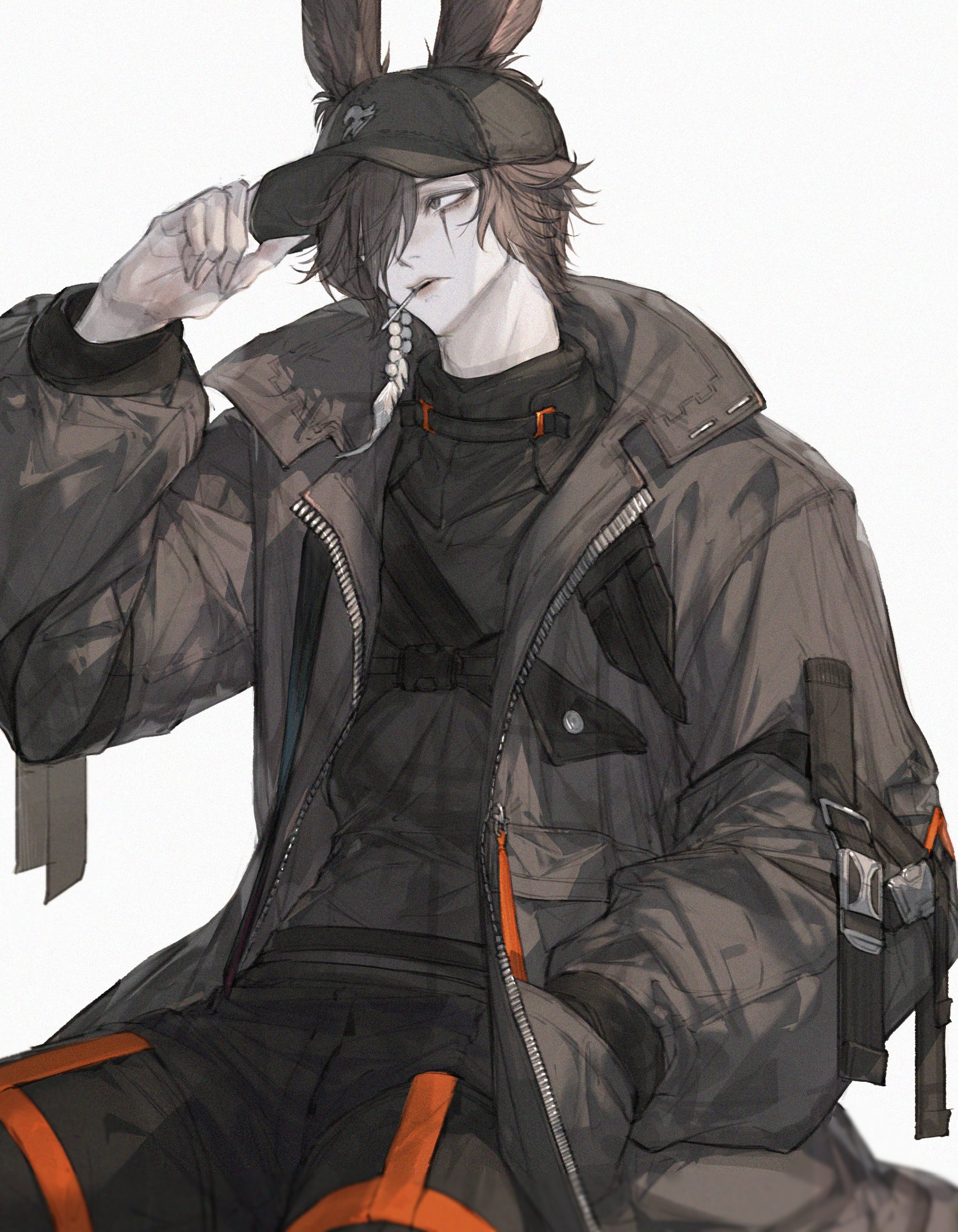 The Big ImageBoard (TBIB) - 1boy animal ears baseball cap black hat ...