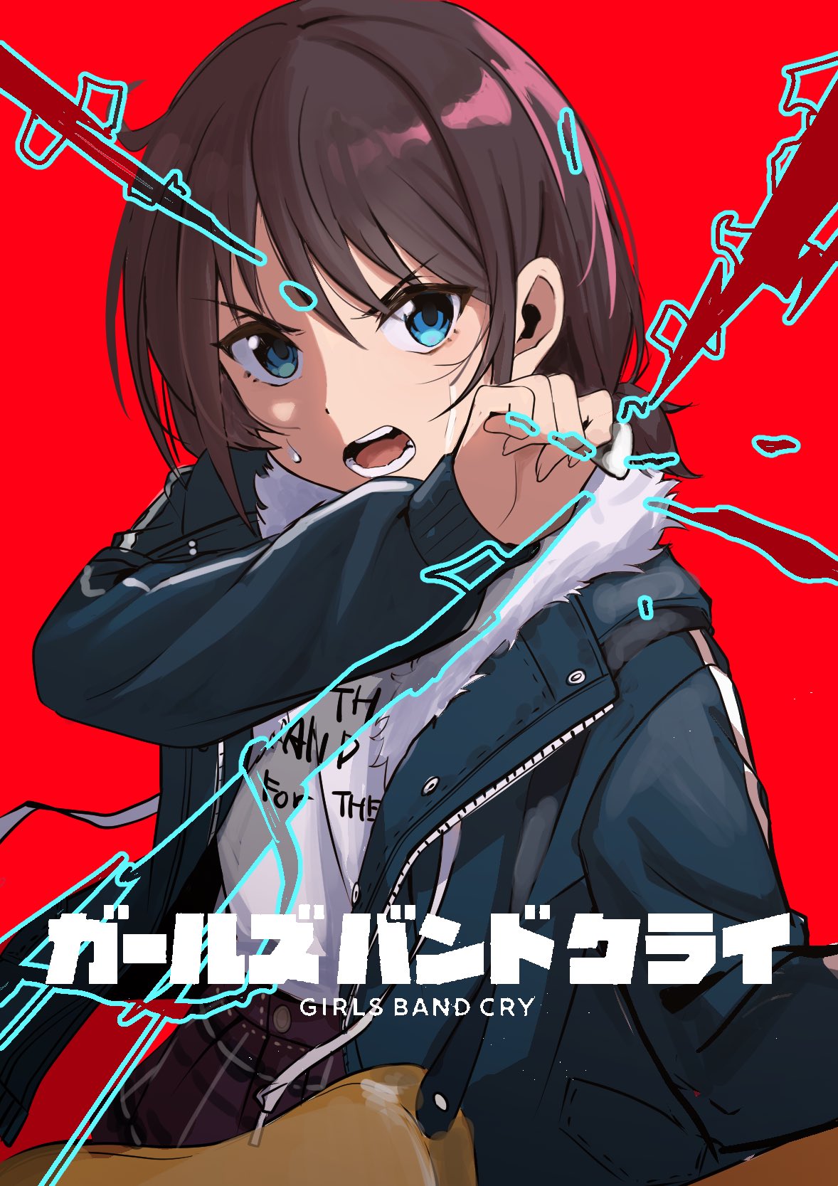 The Big ImageBoard (TBIB) - 1girl blue eyes blue jacket brown hair commentary request copyright ...