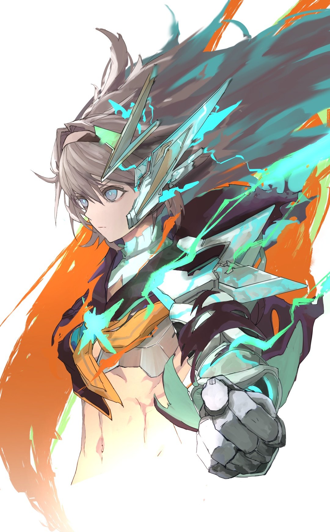 The Big ImageBoard (TBIB) - 1girl armor black hairband closed mouth ...