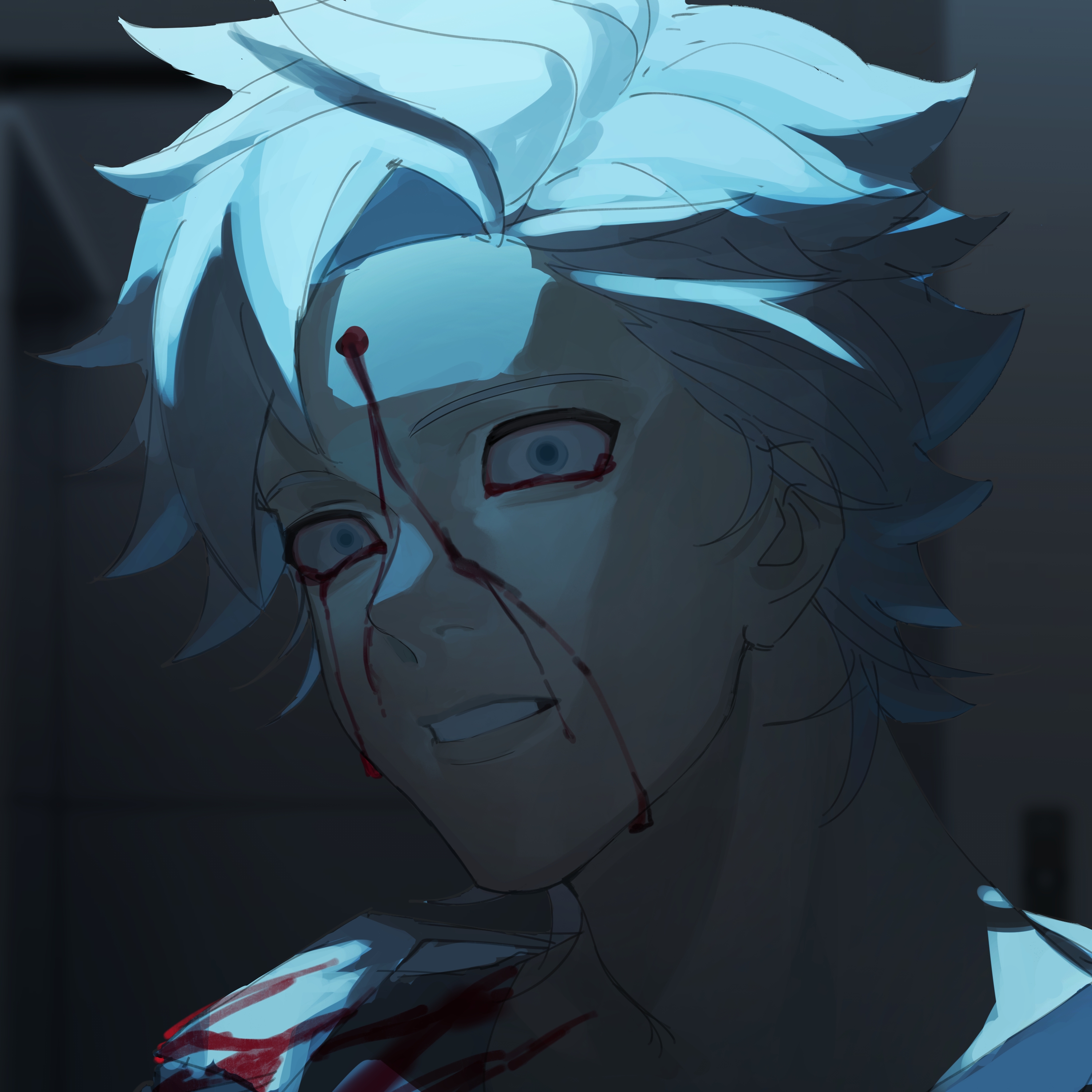 The Big ImageBoard (TBIB) - 1boy absurdres bleeding blood blood from eyes blood on clothes blood ...