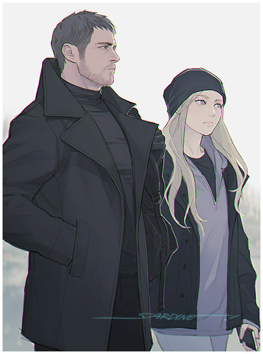 The Big ImageBoard (TBIB) - 1boy 1girl artist name black beanie black jacket black shirt blonde ...