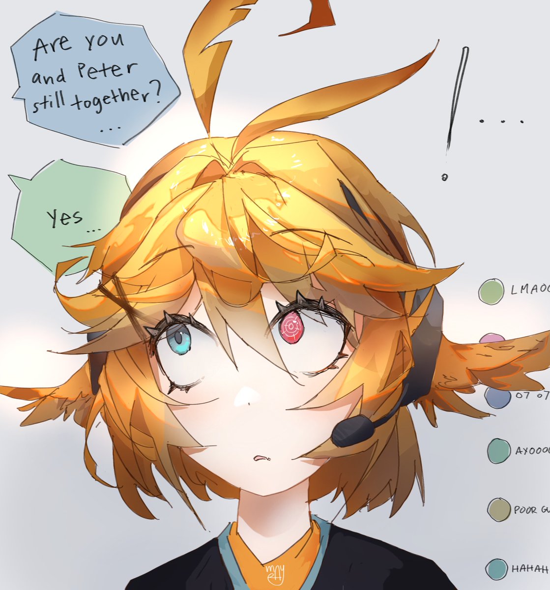 The Big ImageBoard (TBIB) - ! 1girl antenna hair blonde hair blue eyes dokibird (vtuber ...