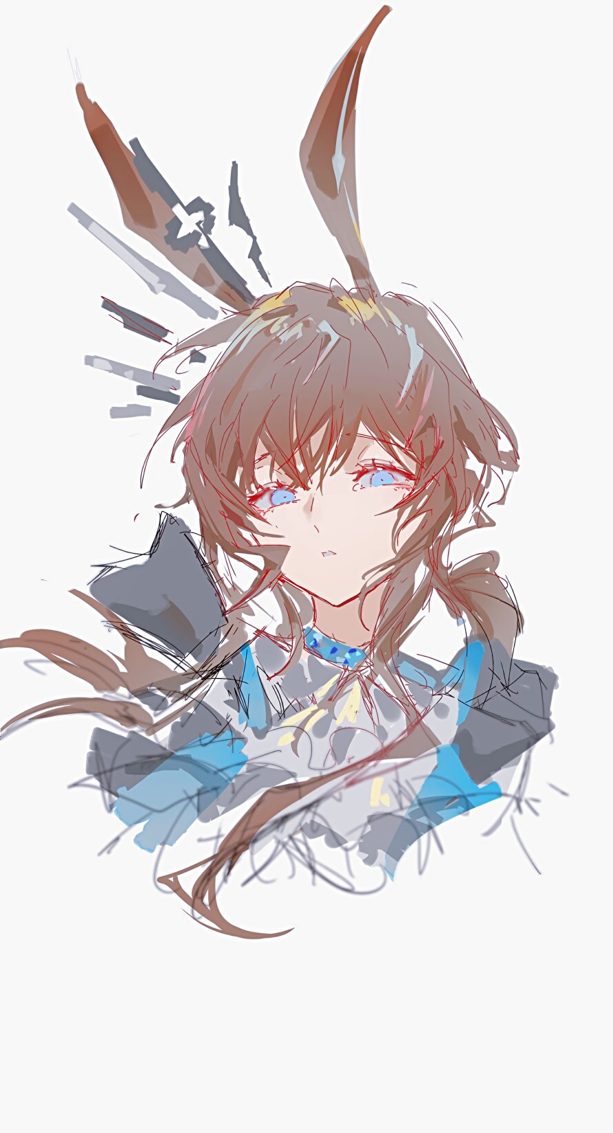 The Big ImageBoard (TBIB) - 1girl amiya (arknights) amiya (medic) (arknights) animal ears ...