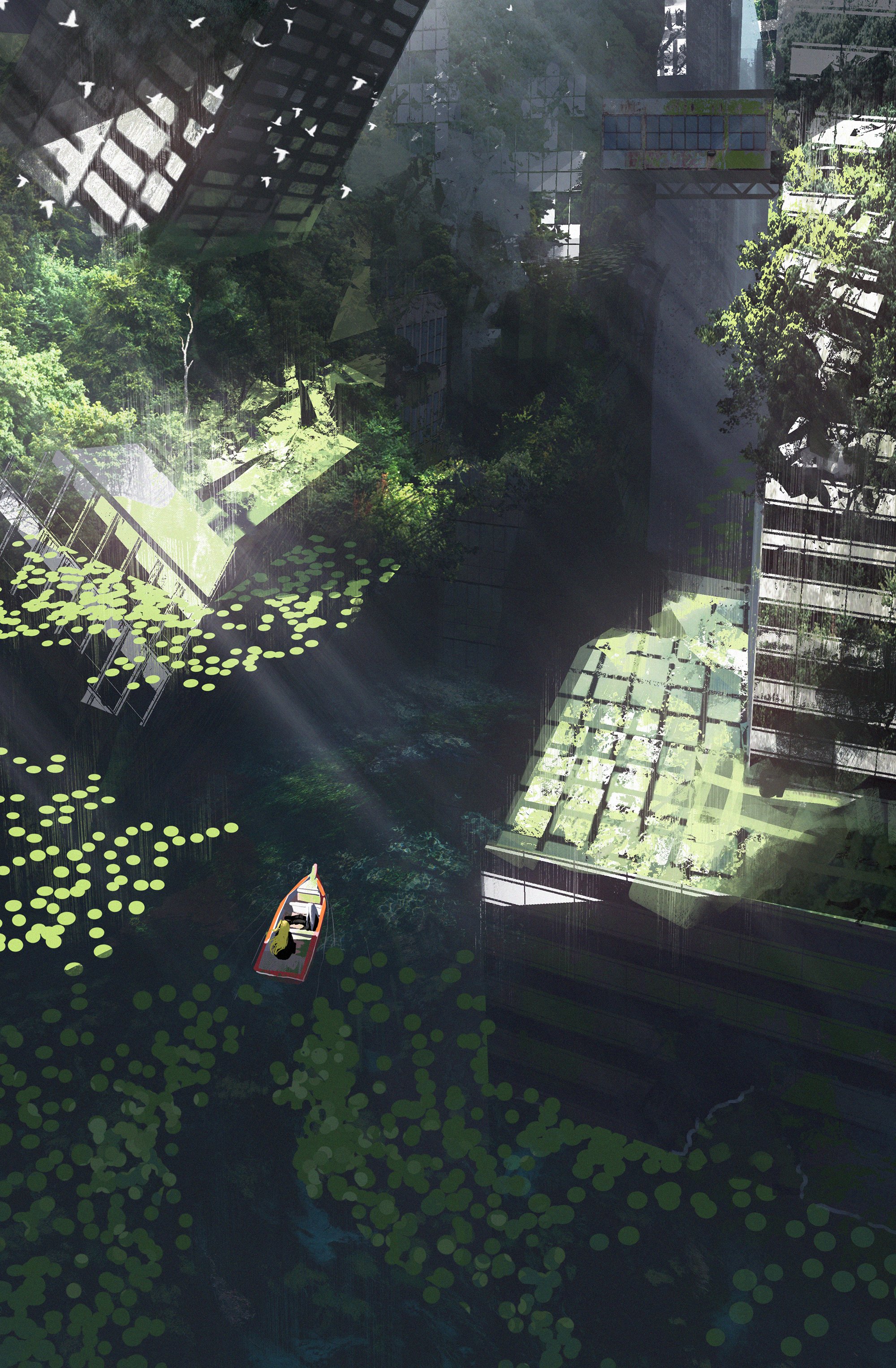 The Big ImageBoard (TBIB) - 2girls abandoned absurdres asteroid ill blonde hair boat building ...