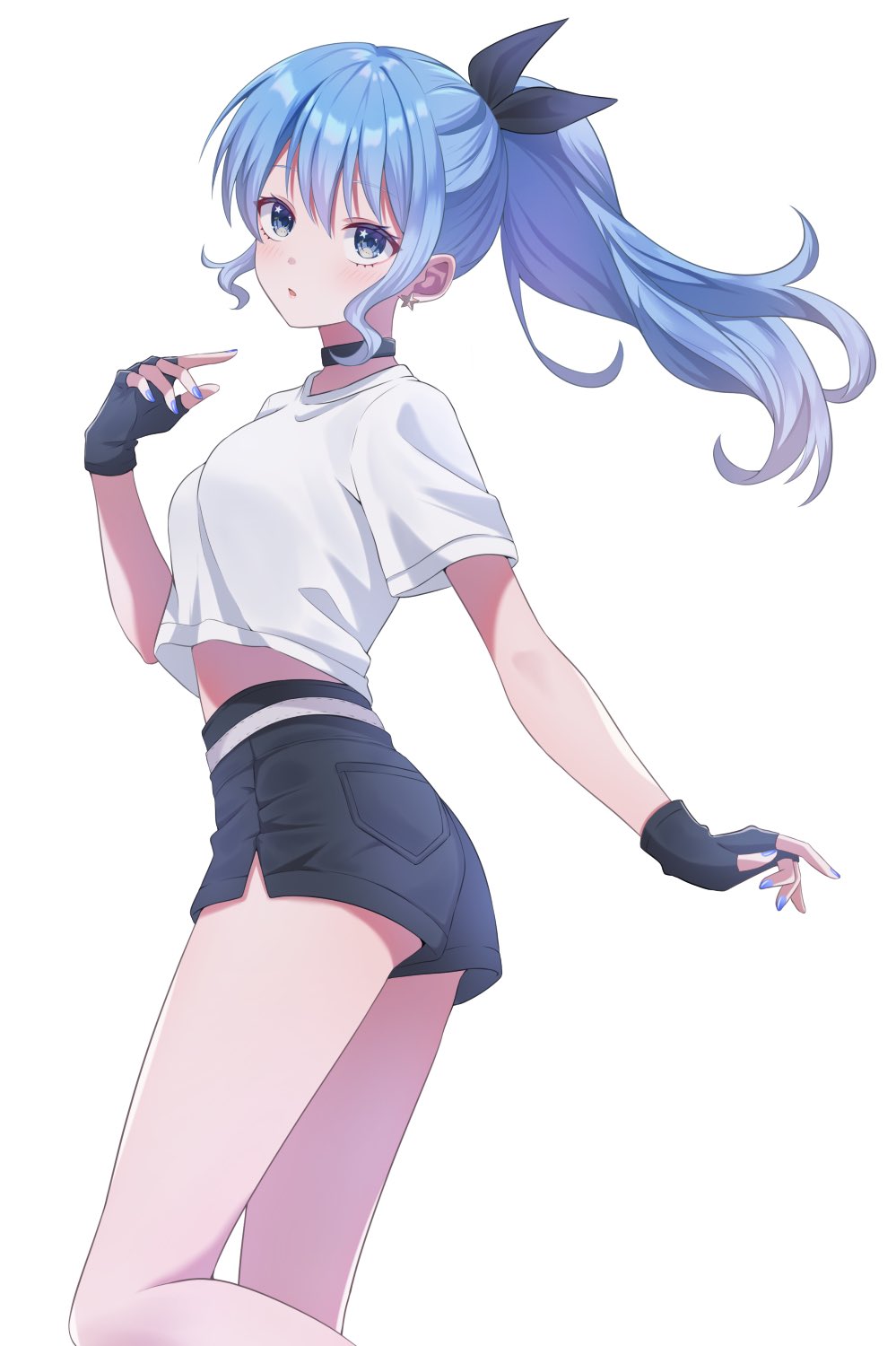 The Big ImageBoard (TBIB) - 1girl alternate costume belt black bow black choker black gloves ...