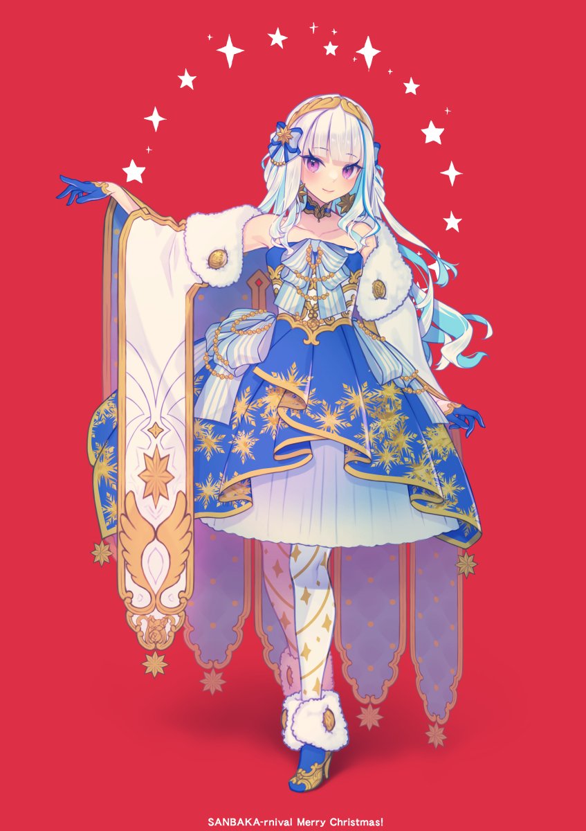 The Big ImageBoard (TBIB) - 1girl blue dress blue footwear blue gloves bow character request ...