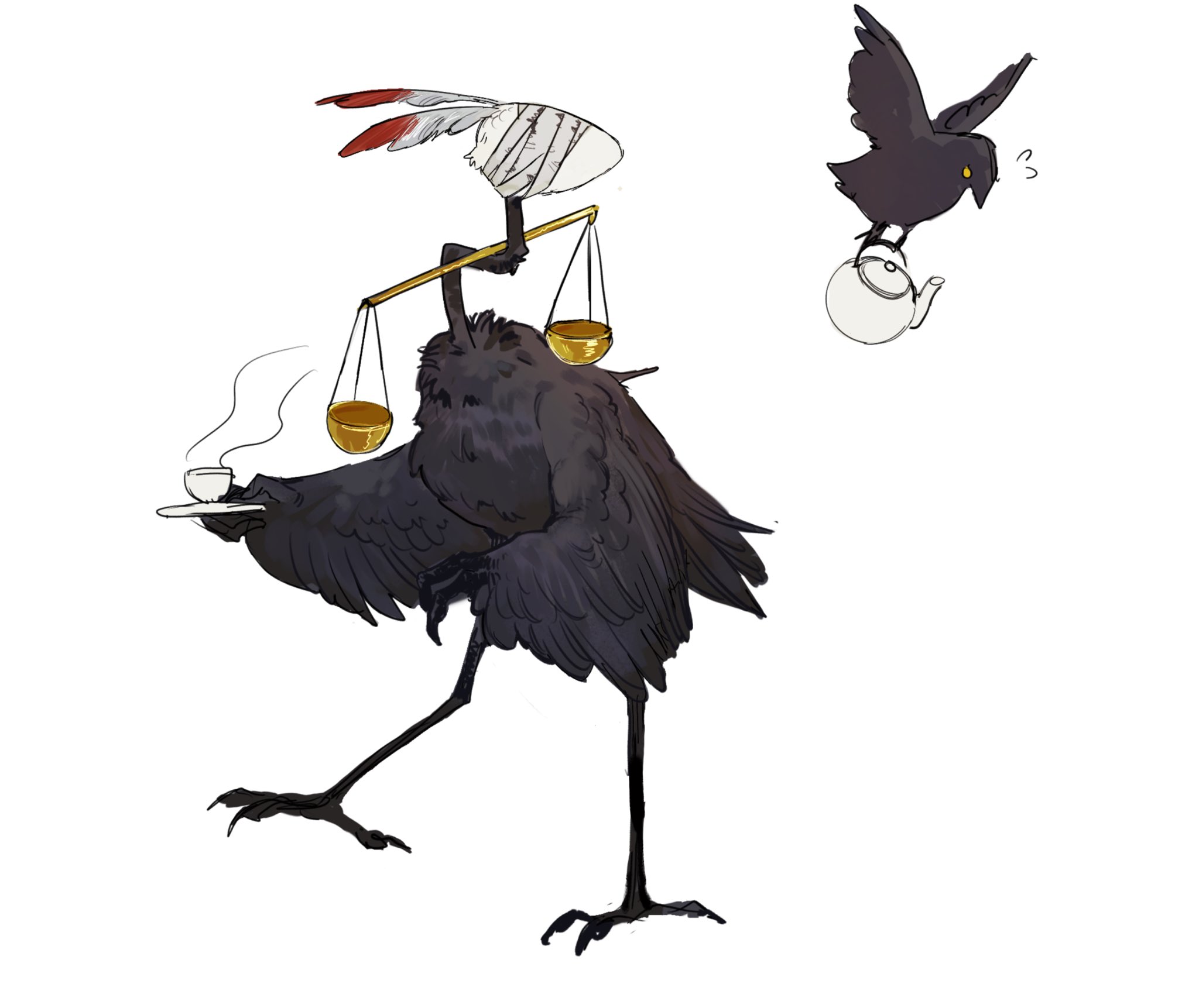 The Big ImageBoard (TBIB) - artist request balance scale bird blindfold ...