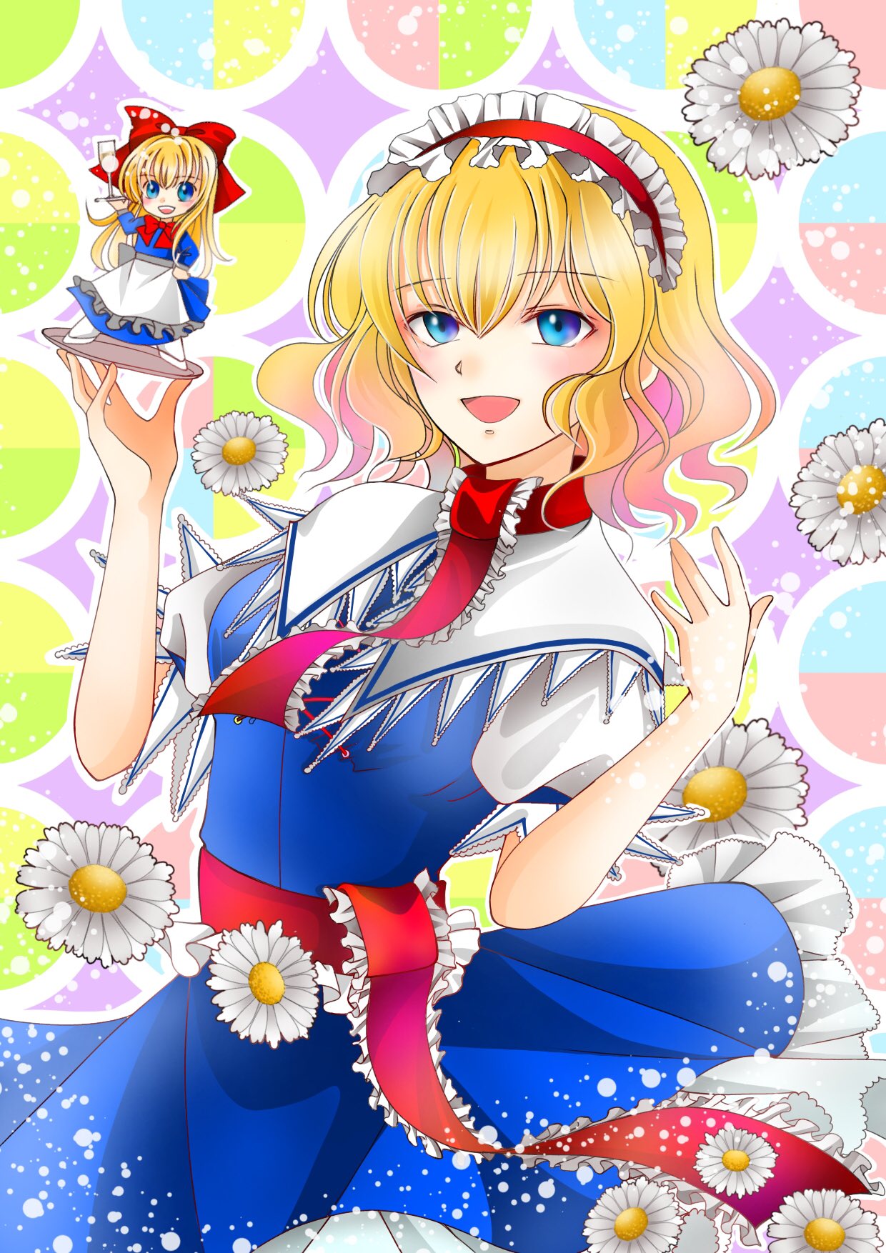 The Big ImageBoard (TBIB) - :d alice margatroid ascot blonde hair blue dress blue eyes breasts ...