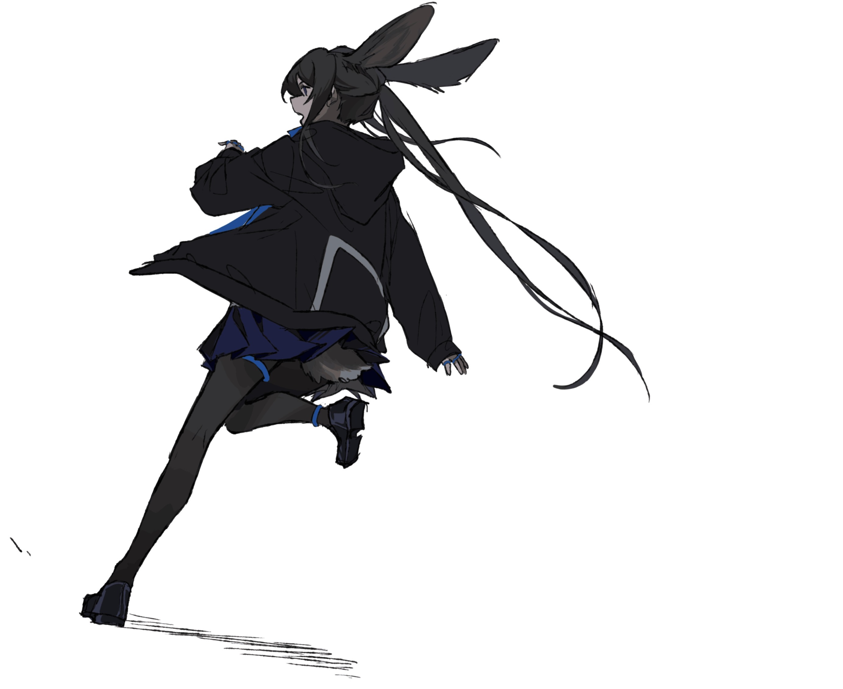 The Big ImageBoard (TBIB) - 1girl amiya (arknights) animal ears anklet arknights as931 black ...