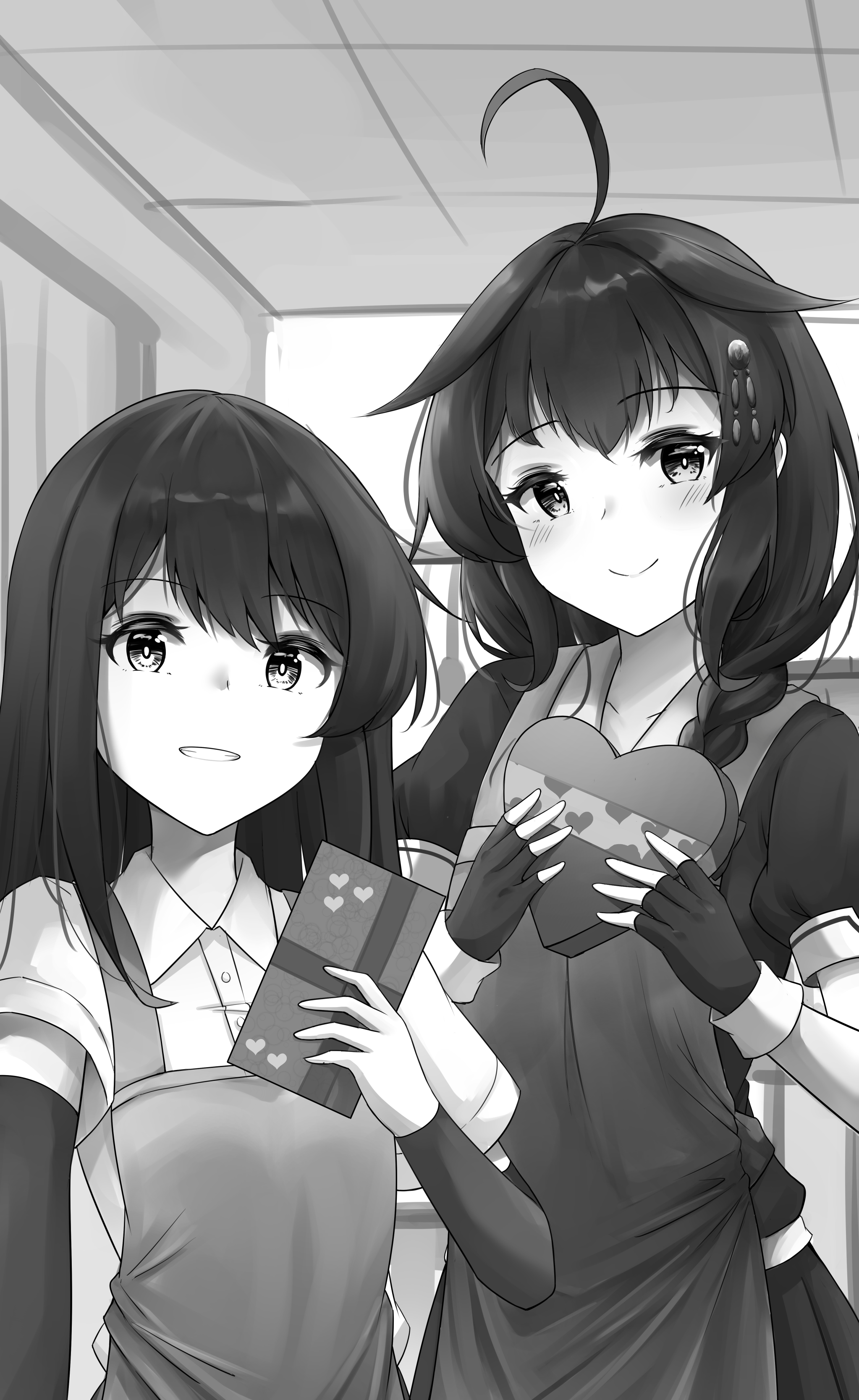 The Big ImageBoard (TBIB) - 1girl absurdres ahoge apron arm warmers asashio (kancolle) box braid ...