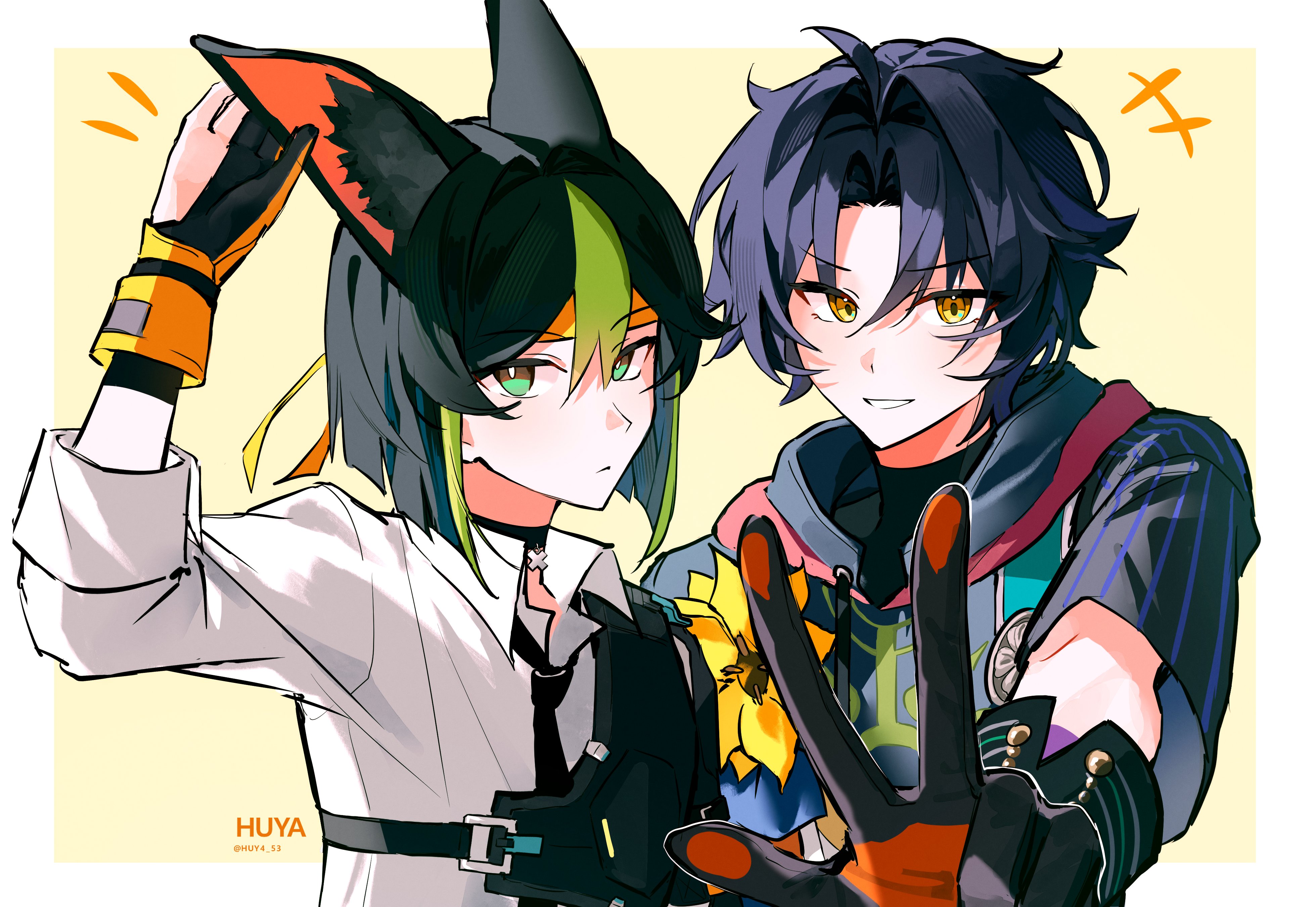 The Big ImageBoard (TBIB) - +++ 2boys absurdres animal ear fluff animal ears asaba harumasa ...