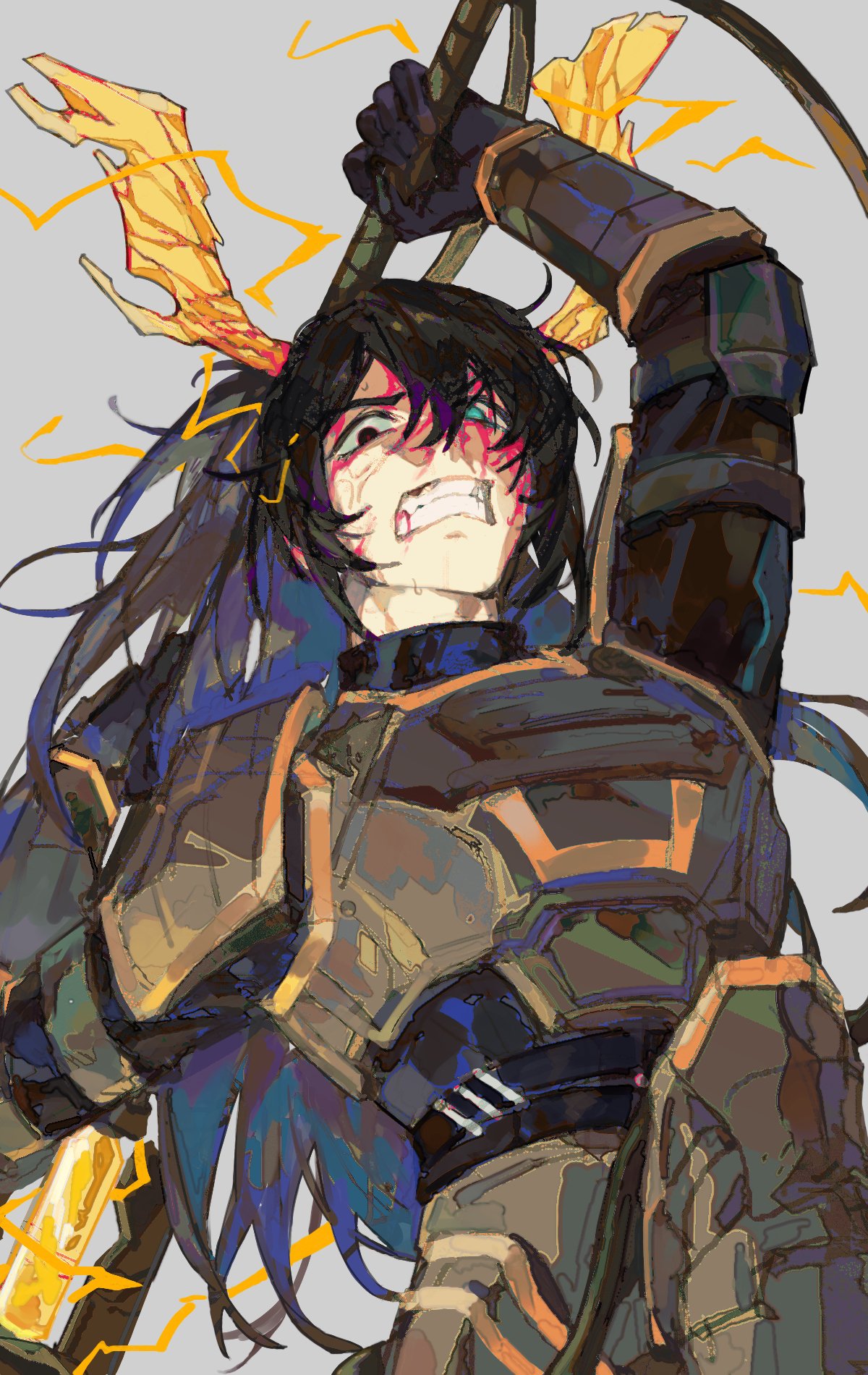 The Big ImageBoard (TBIB) - 1boy anger vein angry antlers aqua eyes armor armored boots ...