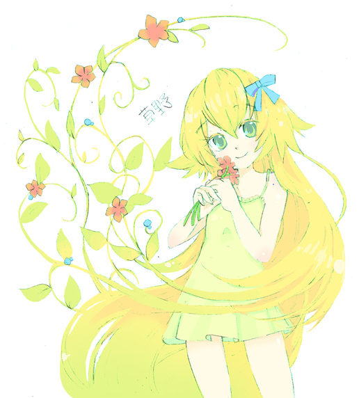 The Big ImageBoard (TBIB) - 1girl blonde hair commentary request flower ...