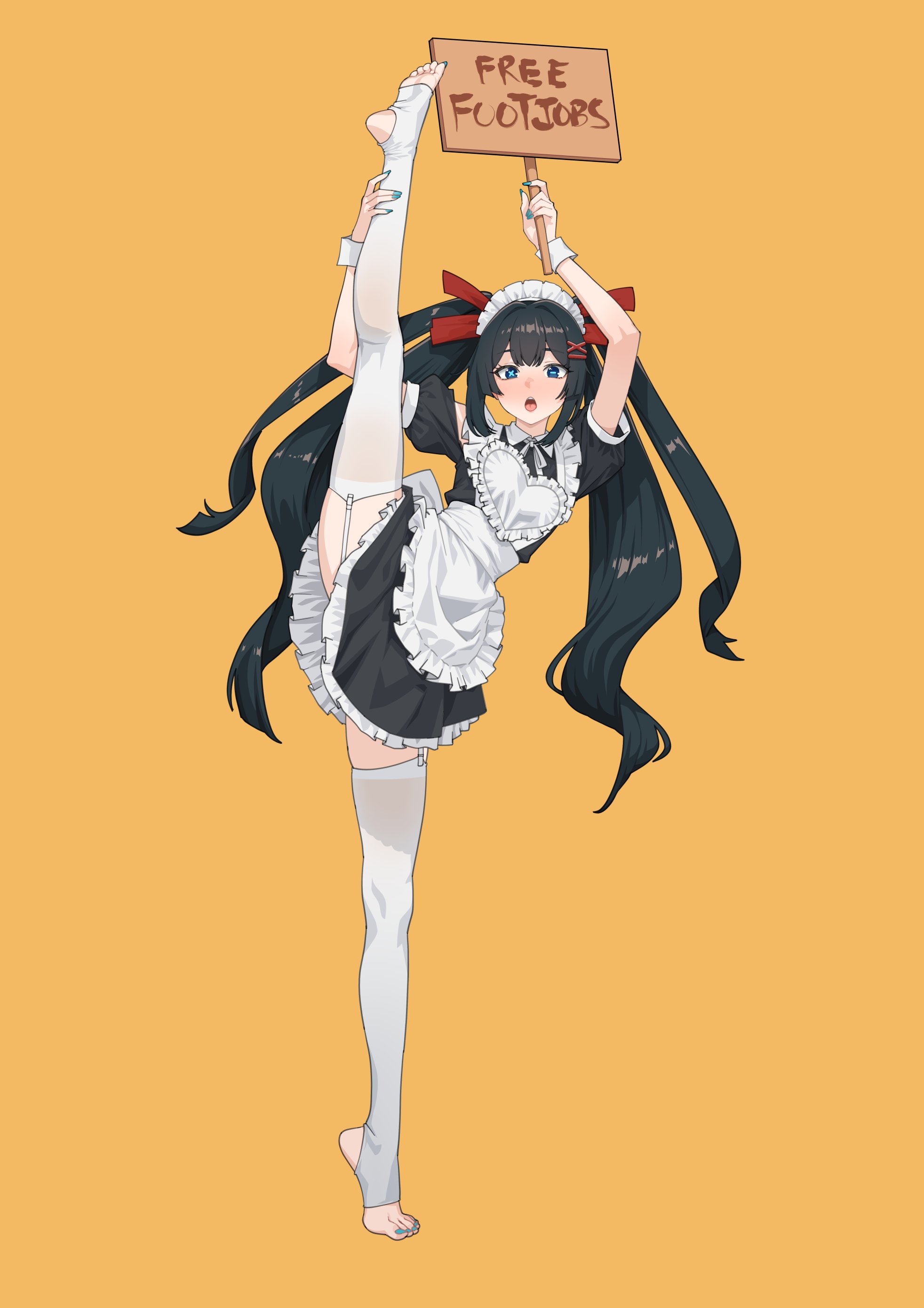 The Big ImageBoard (TBIB) - 1girl absurdres apron black dress black ...