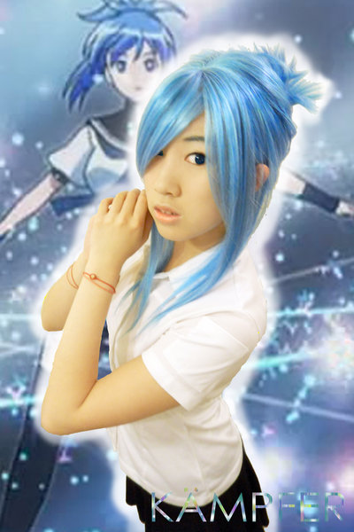 The Big ImageBoard (TBIB) - 1girl asian blue eyes blue hair cosplay ...