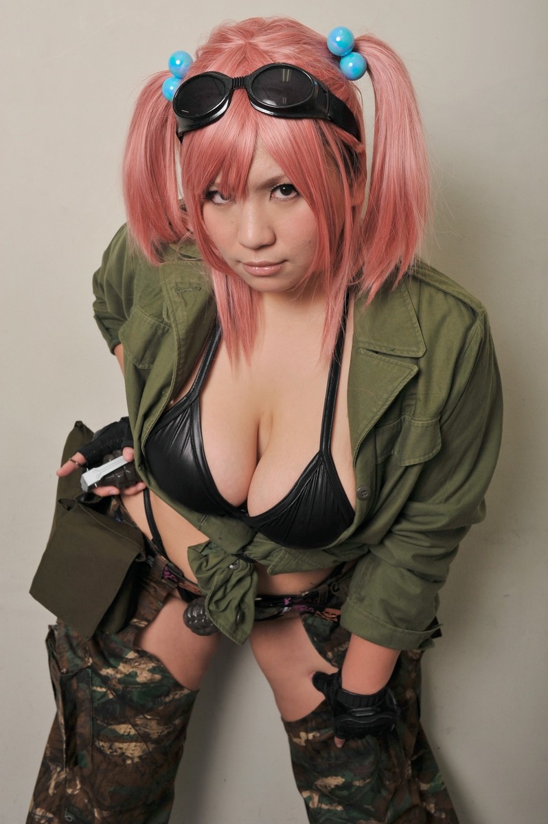 The Big ImageBoard (TBIB) - 1girl asian breasts chaps chouzuki maryou cosplay hair bobbles hair ...