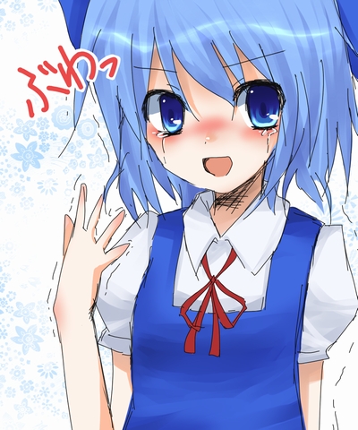 The Big ImageBoard (TBIB) - 1girl blue hair cirno crying crying with ...