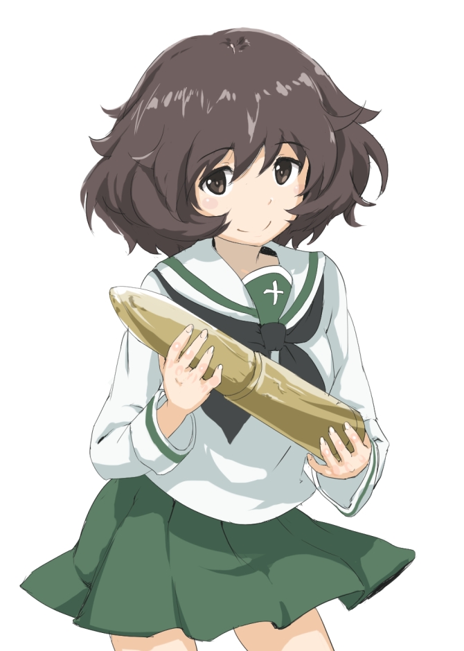 The Big ImageBoard (TBIB) - akiyama yukari bangs blouse blush brown eyes brown hair colmack ...