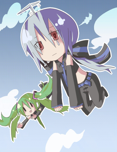 The Big ImageBoard (TBIB) - 2girls :d ahoge albino artist request crop ...
