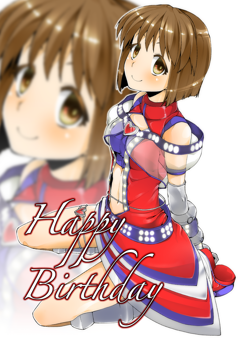 The Big ImageBoard (TBIB) - 1girl akitsuki itsuki bare shoulders blush bob cut brown eyes brown ...