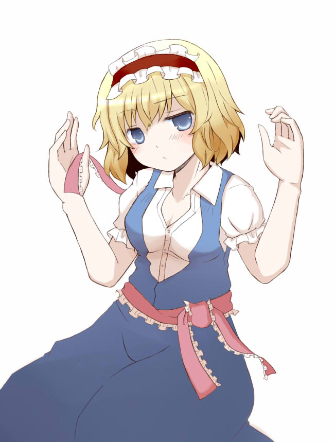 The Big ImageBoard (TBIB) - 1girl alice margatroid blonde hair blue eyes bow breasts capelet ...