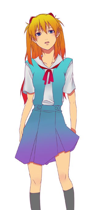 The Big ImageBoard (TBIB) - 1girl artist request black socks blue eyes ...