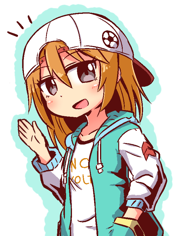 The Big ImageBoard (TBIB) - 1girl :d backwards hat baseball cap blue ...