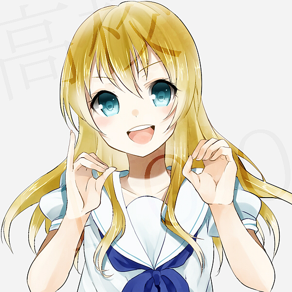 The Big ImageBoard (TBIB) - :d aqua eyes blonde hair hagioka ...