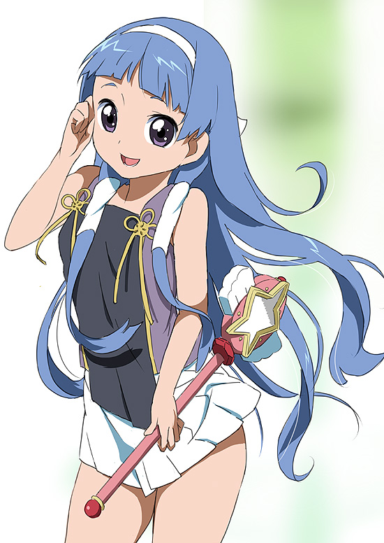 The Big Imageboard Tbib Adjusting Hair Bangs Blue Hair Blunt Bangs