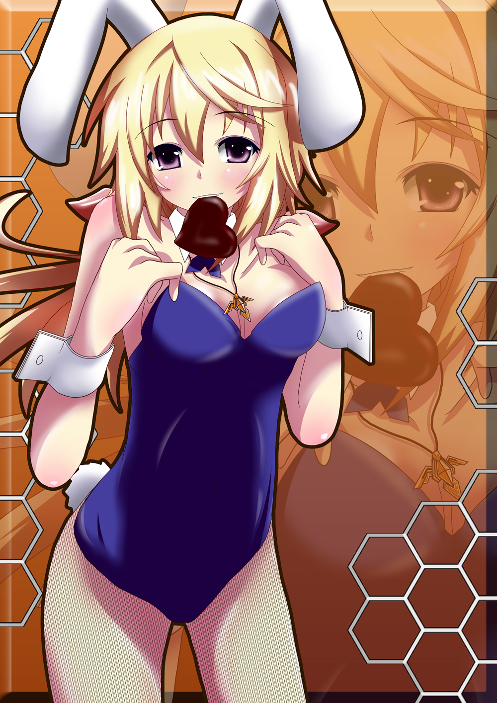 The Big ImageBoard (TBIB) - 1girl animal ears bare shoulders blonde hair blue leotard charlotte ...